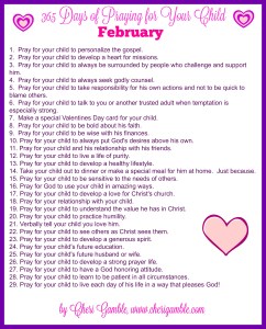 365 Days of Praying for Your Children — February – Cheri Gamble