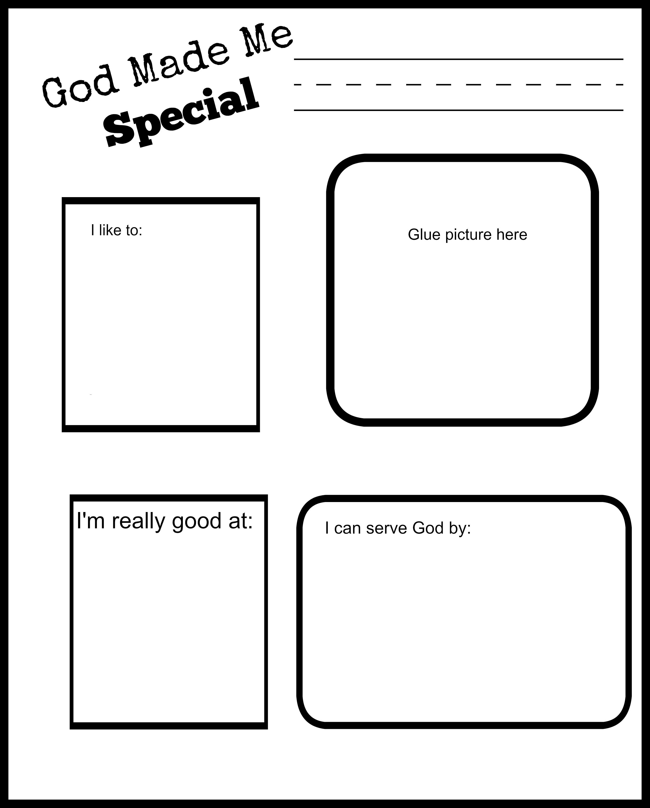 God Made Me Special: Printables for Young Children – Cheri Gamble