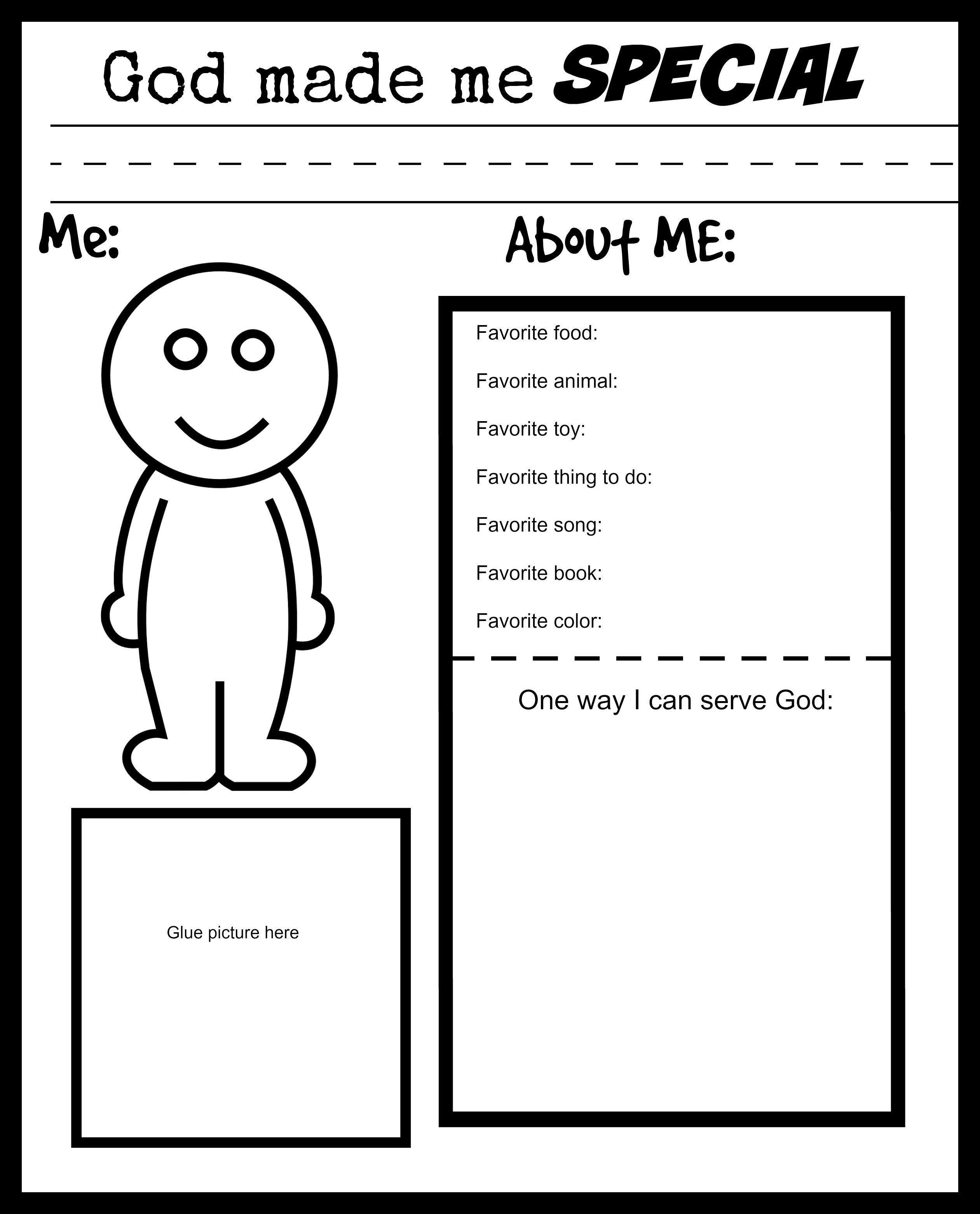 God Made Me Special: Printables for Young Children – Cheri Gamble