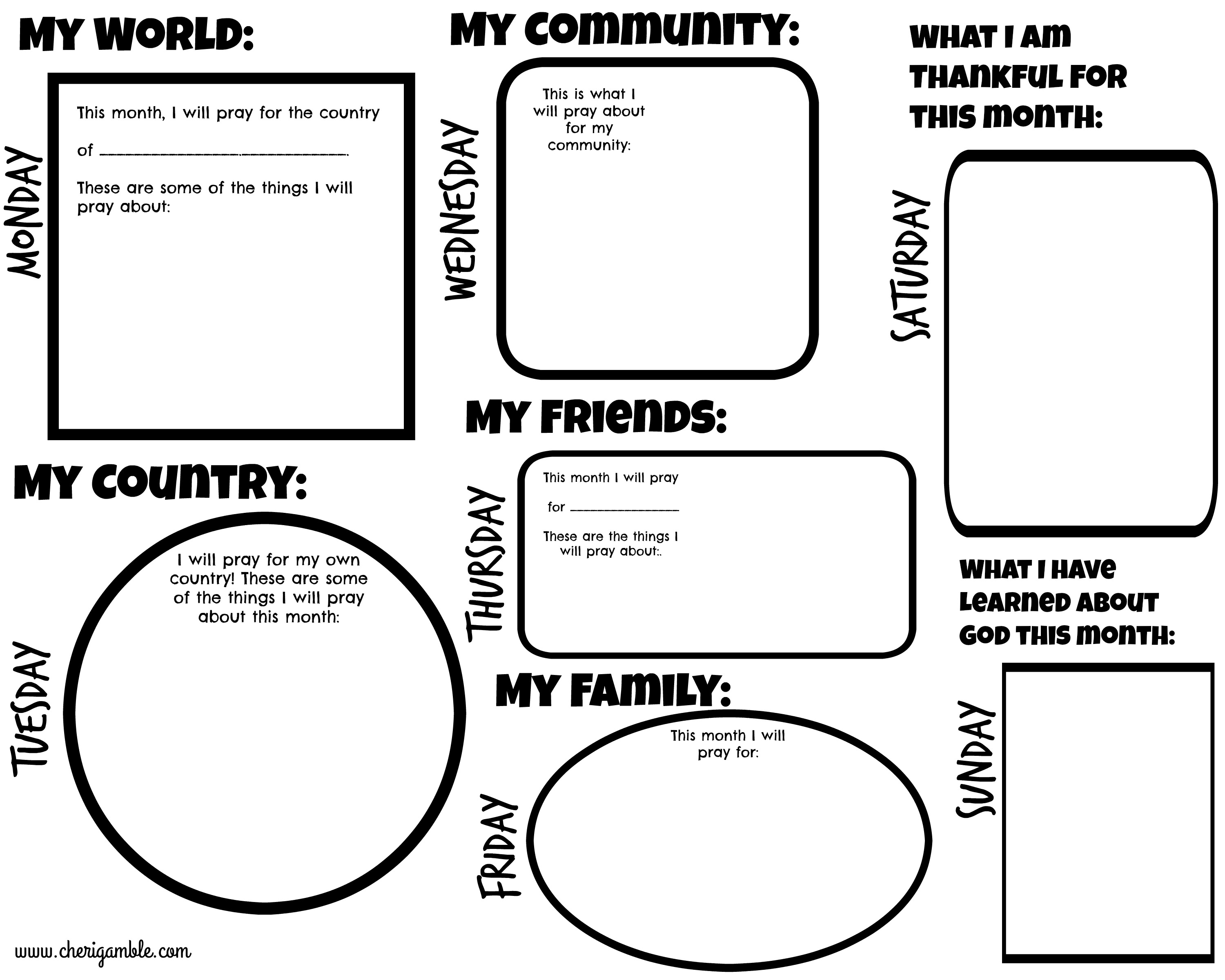 Printable Prayer Journals for Kids – Cheri Gamble