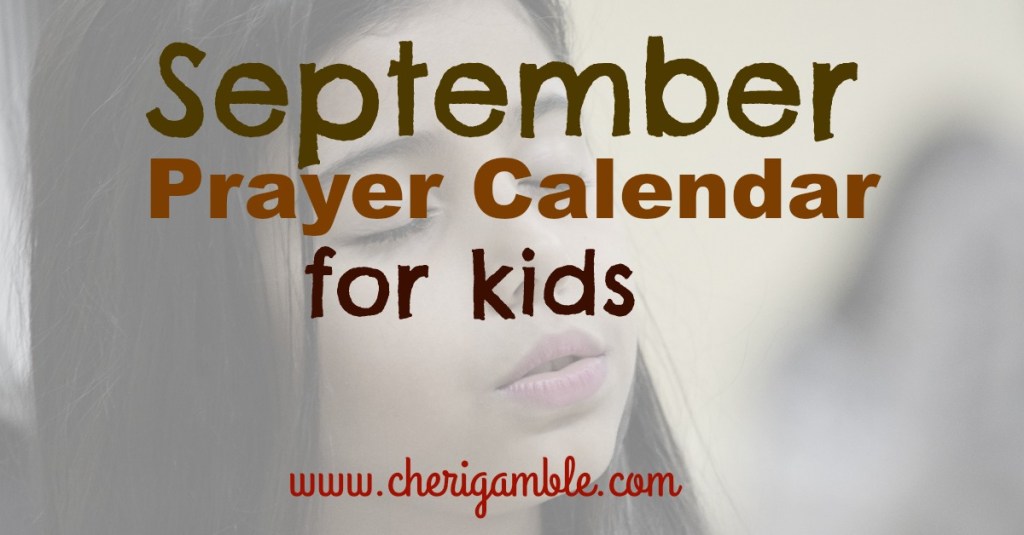 September Prayer Calendar – Cheri Gamble