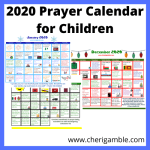 2020 Prayer Calendar for Children – Cheri Gamble