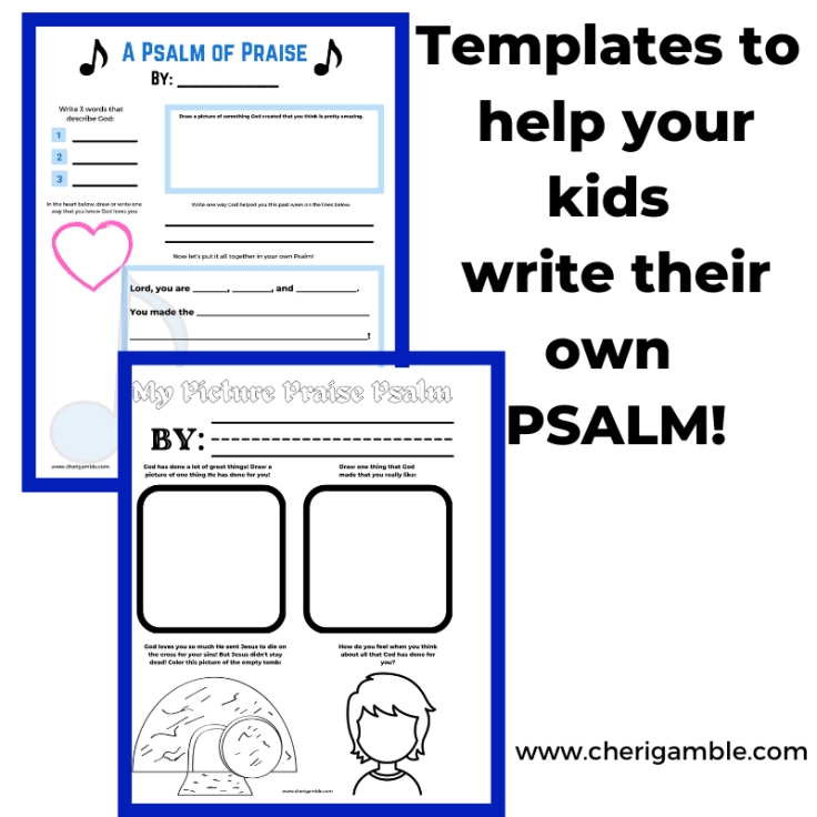 Praise Psalm Templates for Kids – Cheri Gamble